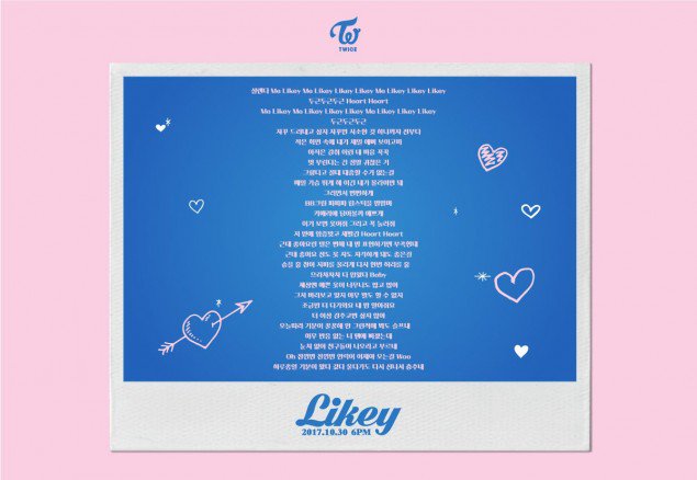 TWICE revela una foto de su portada y letra de 'Likey' - KDaebak